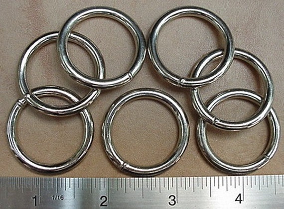 STEEL RINGS WELDED Nickel Plate 1 inch ID 40 pcs by bobkitchener