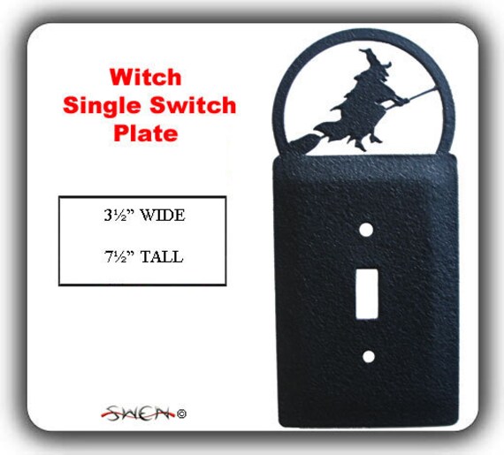 Witch Halloween Light Switch Plate Cover by swenproducts on Etsy