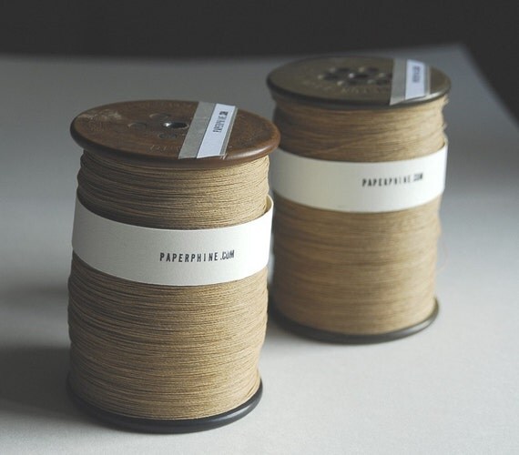 Finest Natural Paper Yarn on a Vintage Bobbin by PaperPhine