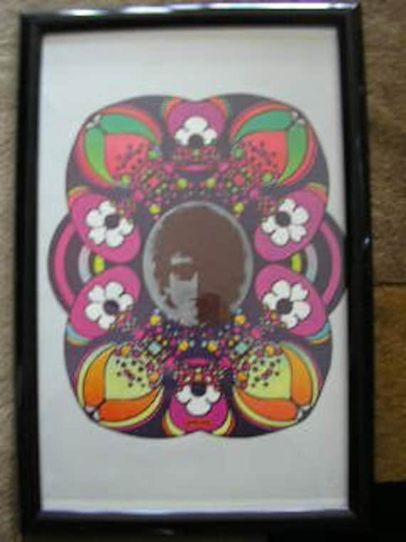 Vintage Framed Peter Max Psychedelic Poster BOB DYLAN 1970