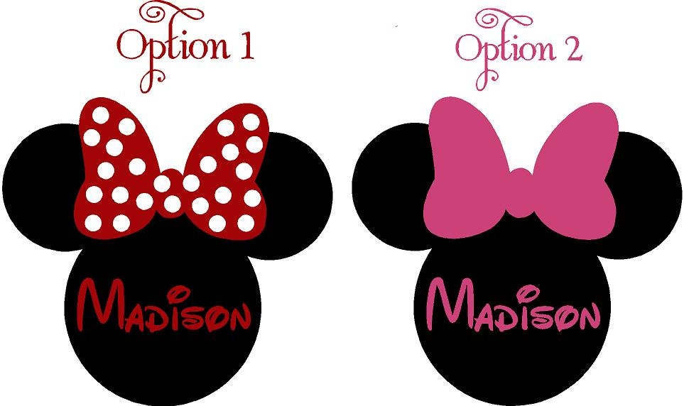 Minnie Mouse Ears Name PERSONALIZED 26x24 by ALastingExpression