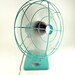 Large Turquoise fan 1950s