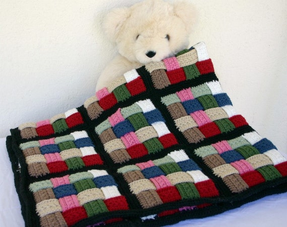 Basketweave Afghan Blanket Crochet Pattern