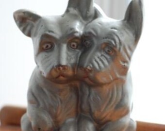 Vintage chalk dog | Etsy
