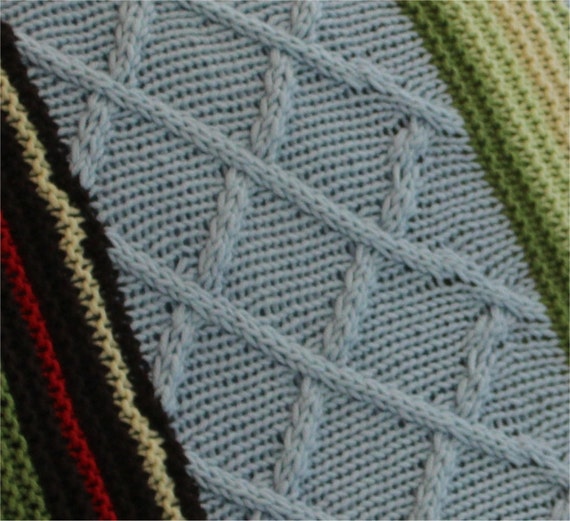KNITTING PATTERN Diamond Cable Throw PDF by theknittingniche