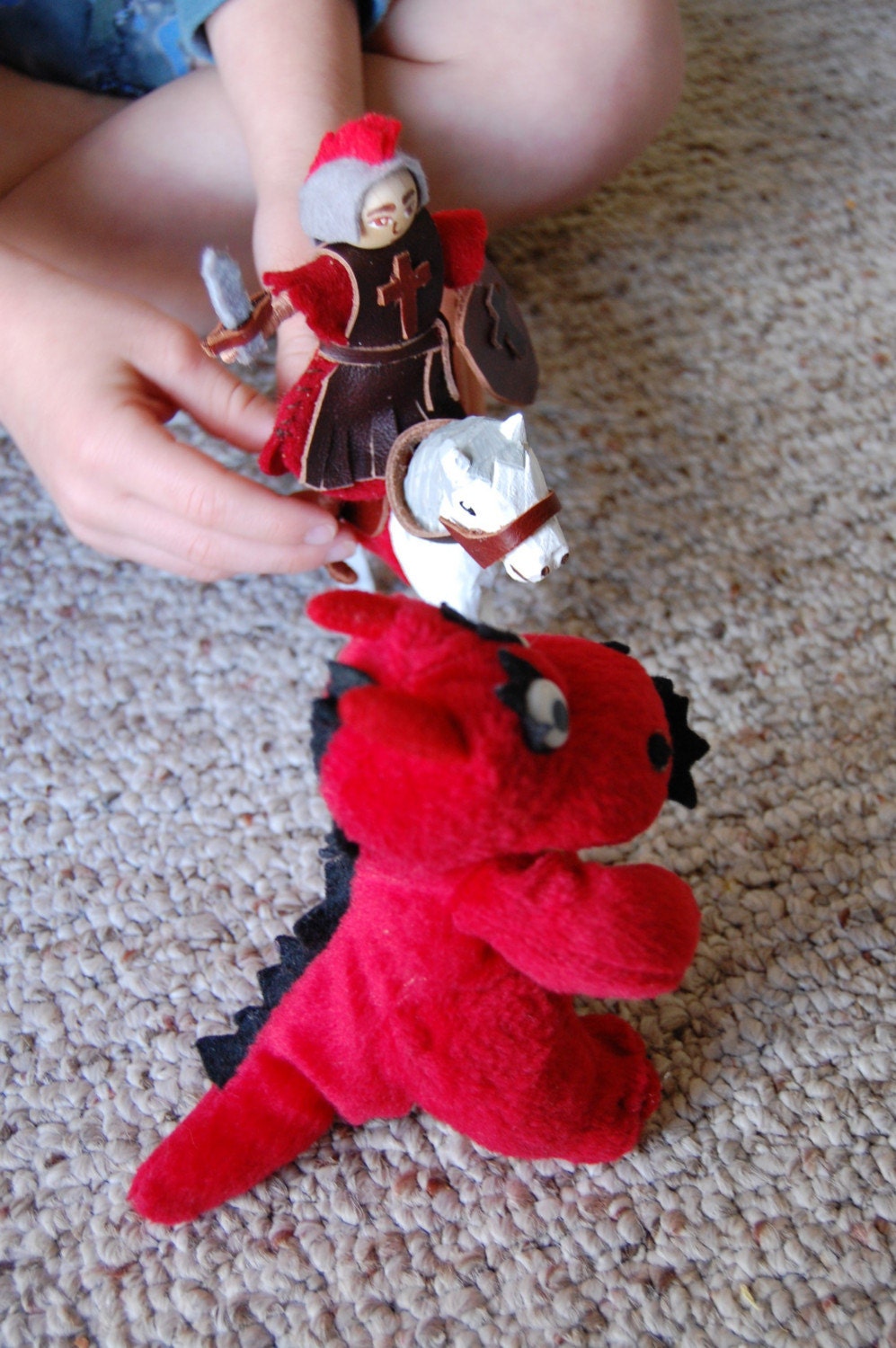 Saint St. George Playset Horse Felt Poseable Action Figure