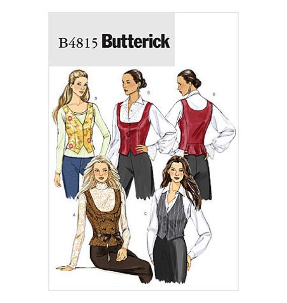 Butterick Vest Pattern B4815 Misses' Vest in 4