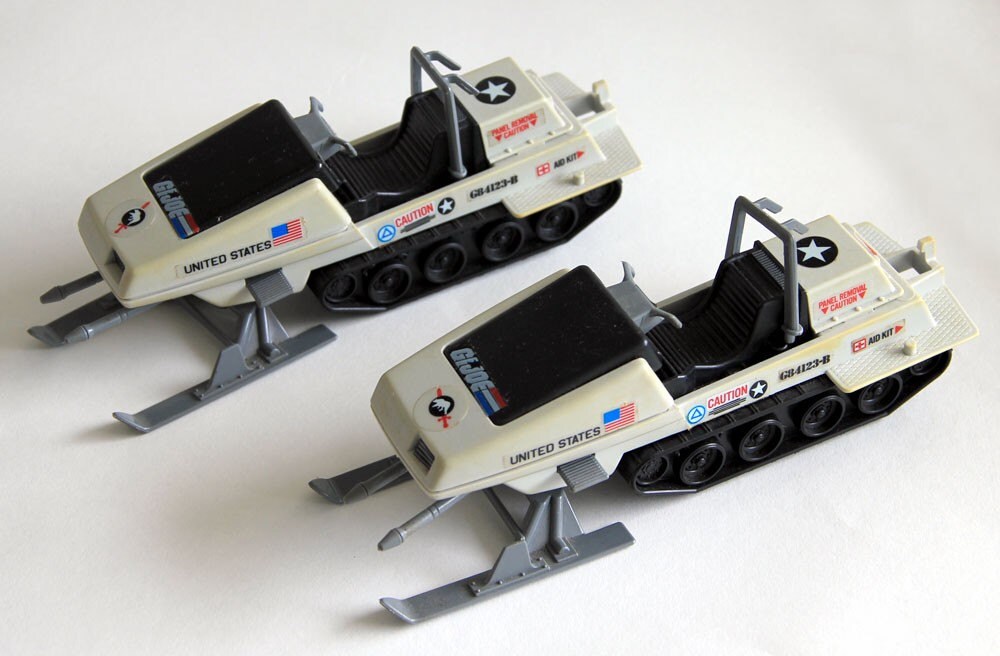 2 GI Joe Polar Battle Bear Snowmobiles by albrechtsantiques
