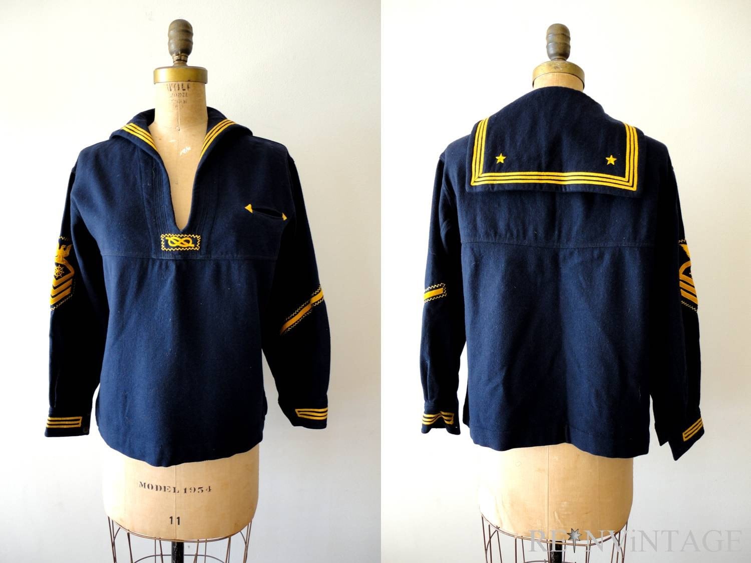 vintage 1915 SAiLOR GiRL nautical middy shirt