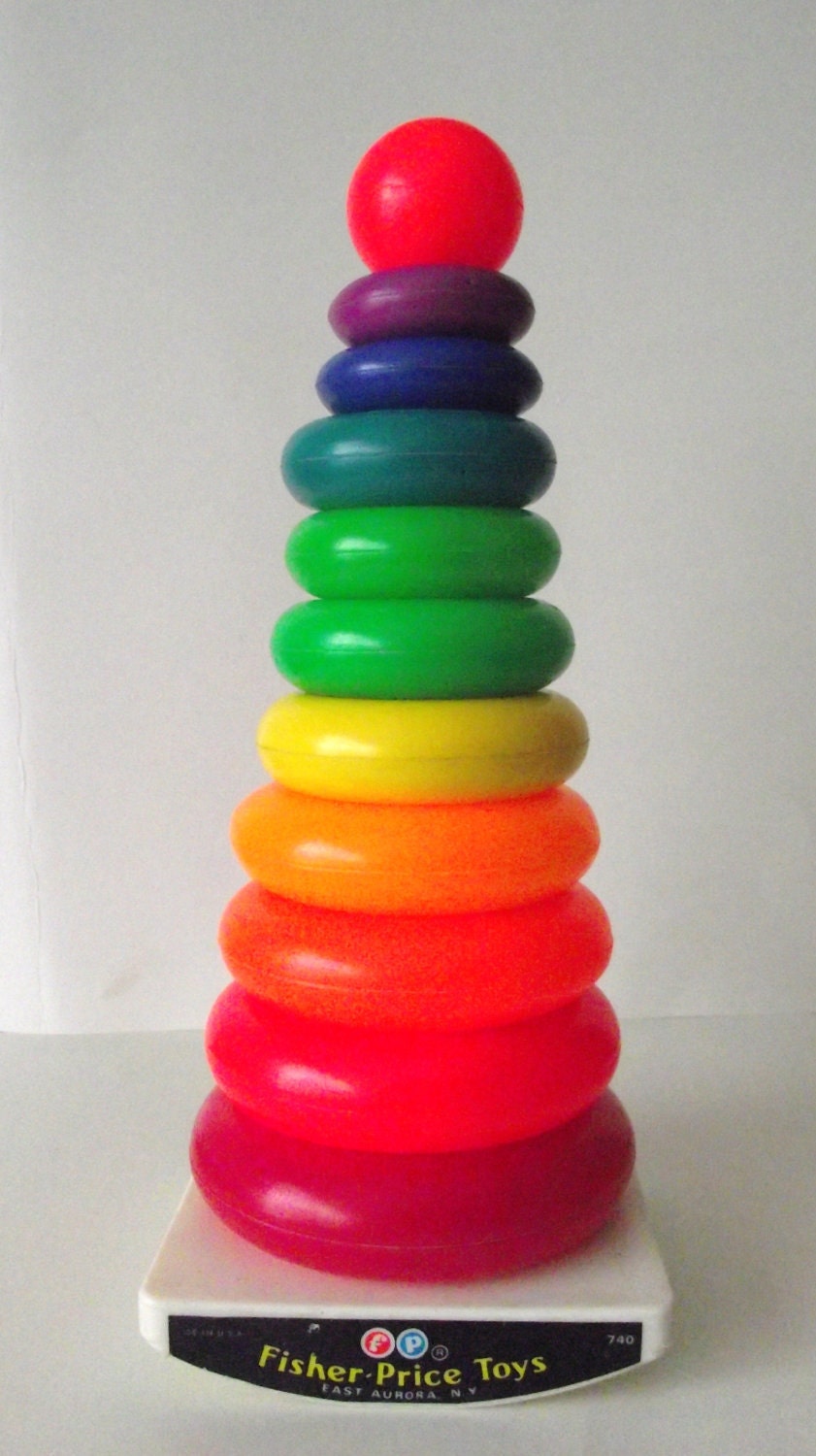 Fisher-Price Giant Rock A Stack Stacking Toy 1960s or 1970s