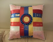 Horse/Dog Show Ribbon Pillows & Upcycled by TheRepurposedRider