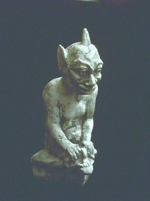 Horned Gargoyle Dwarf Statue Medieval Fantasy Gothic Home