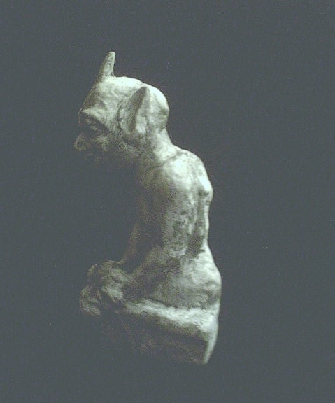 Horned Gargoyle Dwarf Statue Medieval Fantasy by TheNeonGargoyle