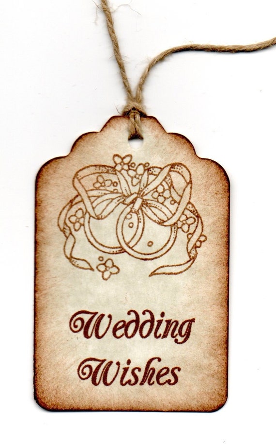 Gift Hang Tag Wedding Wish Tree Tags Primitive Vintage
