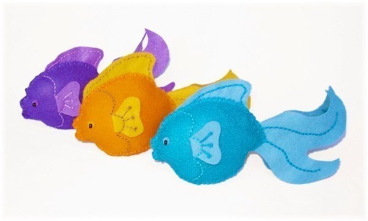Felt Fish Pattern Fish Plushie PDF Felt by SquishyCuteDesigns
