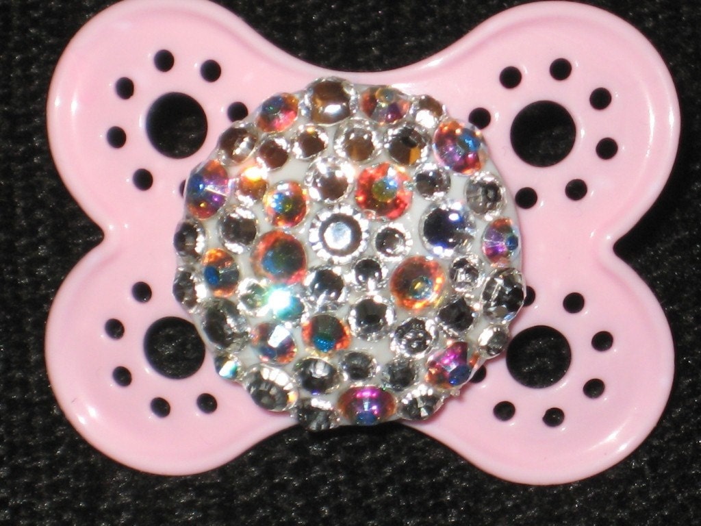 Blinged Out Rhinestoned Pacifier by RhinestoneRugrats on Etsy
