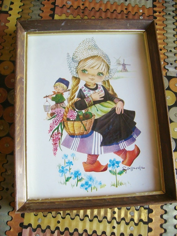 Vintage Little Dutch Girl Print