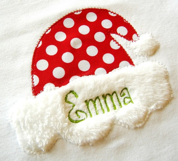 Santa Hat Monogram Applique | IUCN Water