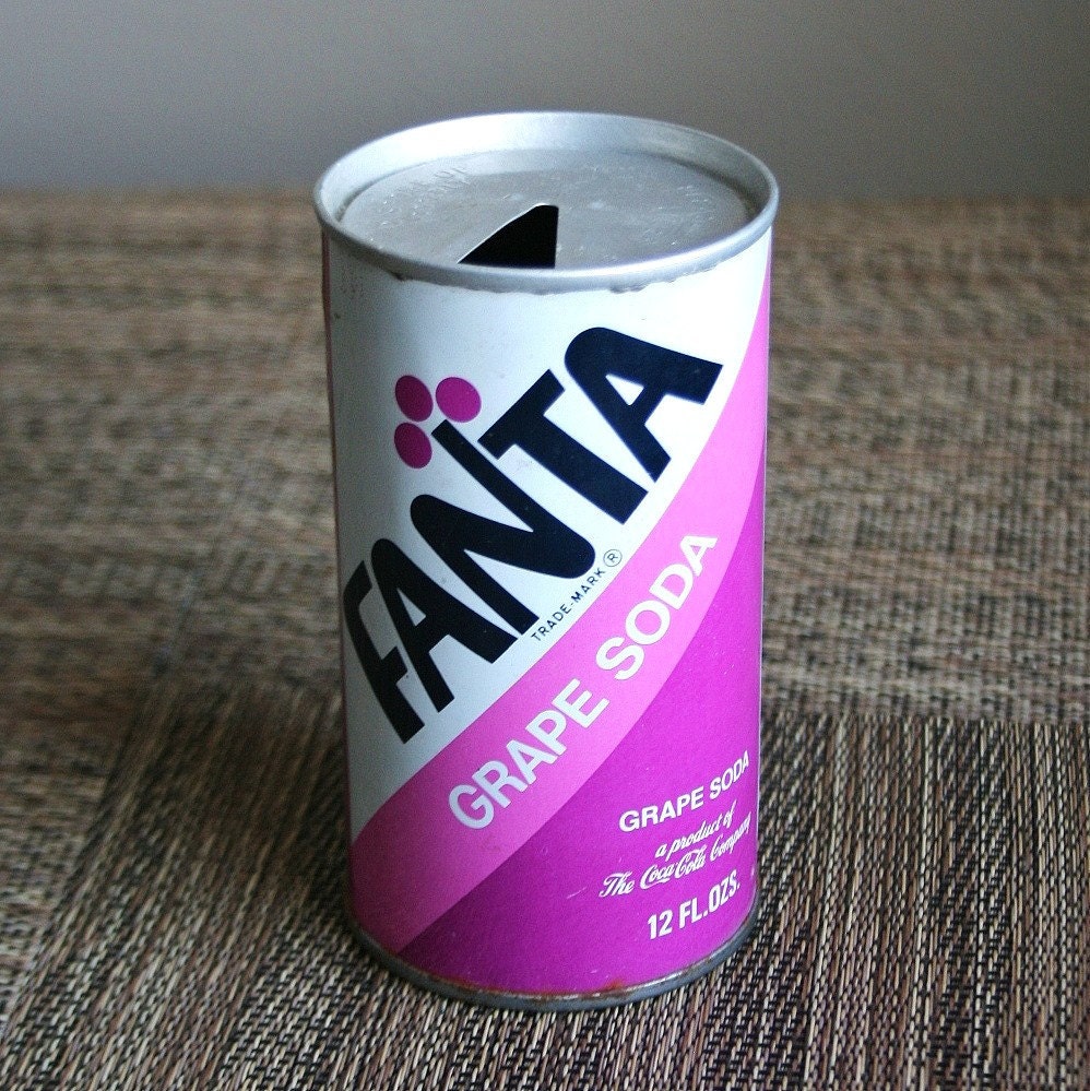 Vintage 1970s Fanta Grape Soda Steel Can - Pull Tab - 12 Ounce ...