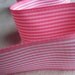 PINK and WHITE Stripes wide Ribbon