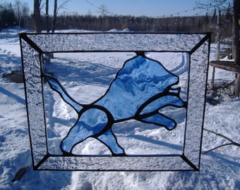 Stained glass lion | Etsy