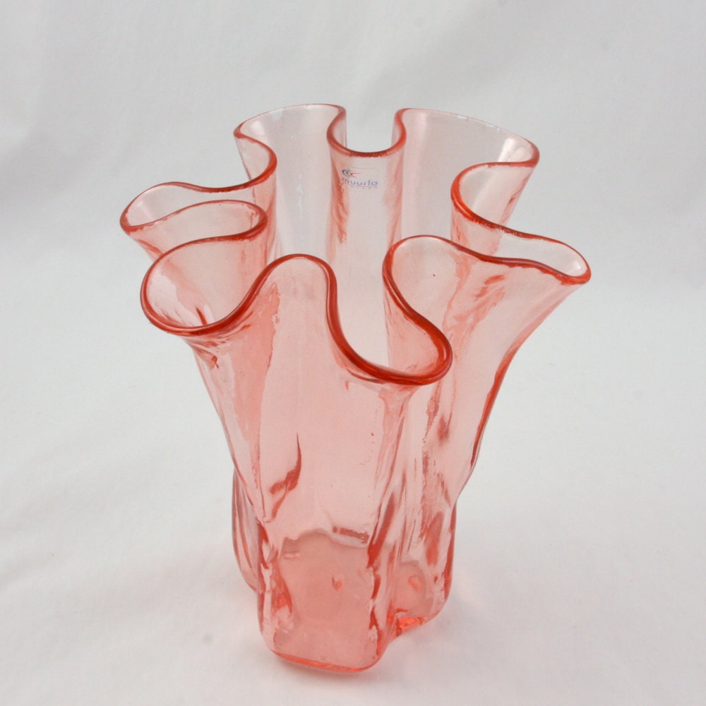 RESERVED for Mona / Modern Muurla Finland Pink clear ruffled