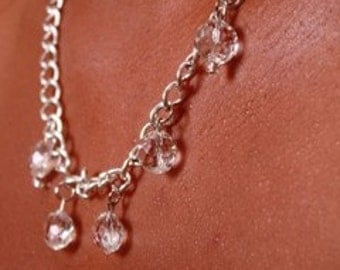 Items similar to Crystal Chain Necklace on Etsy