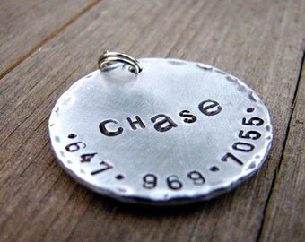 Popular items for Stamped pet tag on Etsy