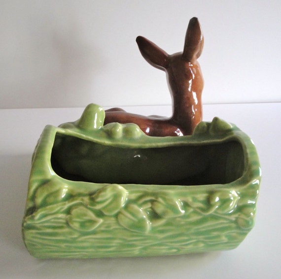 Vintage Deer Planter Shawnee Pottery