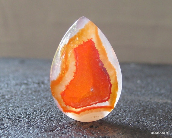Orange Druzy Geode Cabachons Loose Gemstones and Beads 27mm