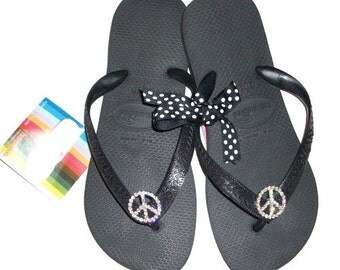 Peace sign sandals | Etsy