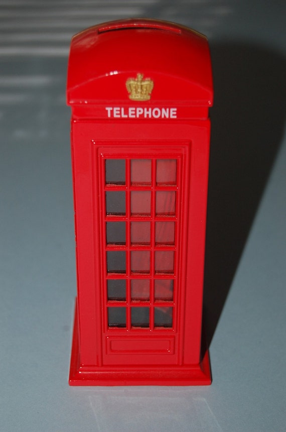 British Phone Booth coin Bank