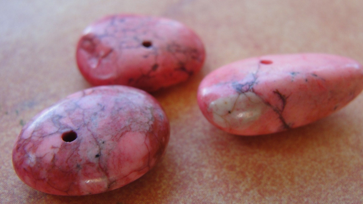 Chunky Bubblegum Pink Dyed Howlite Beads Lot 3 B104