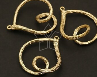 AC-384-OR / 2 Pcs Triple Link Circle Connector by beadsmaker