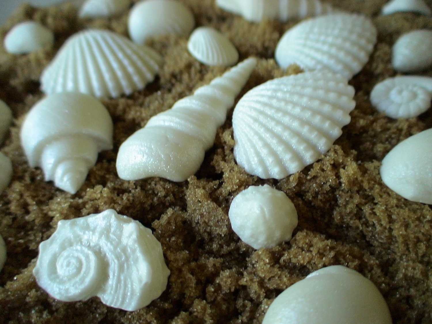 edible sugar sea shells set of 40 by sweetbouquet on Etsy