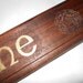 Carved Walnut Celtic Welcome Sign