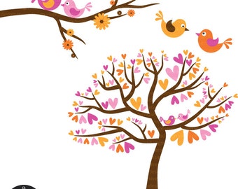 Love Birds Lollipop Love Cheerful Pink Purple Blue