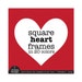 Square Heart Frames Digital Clip Art in 20 Colors