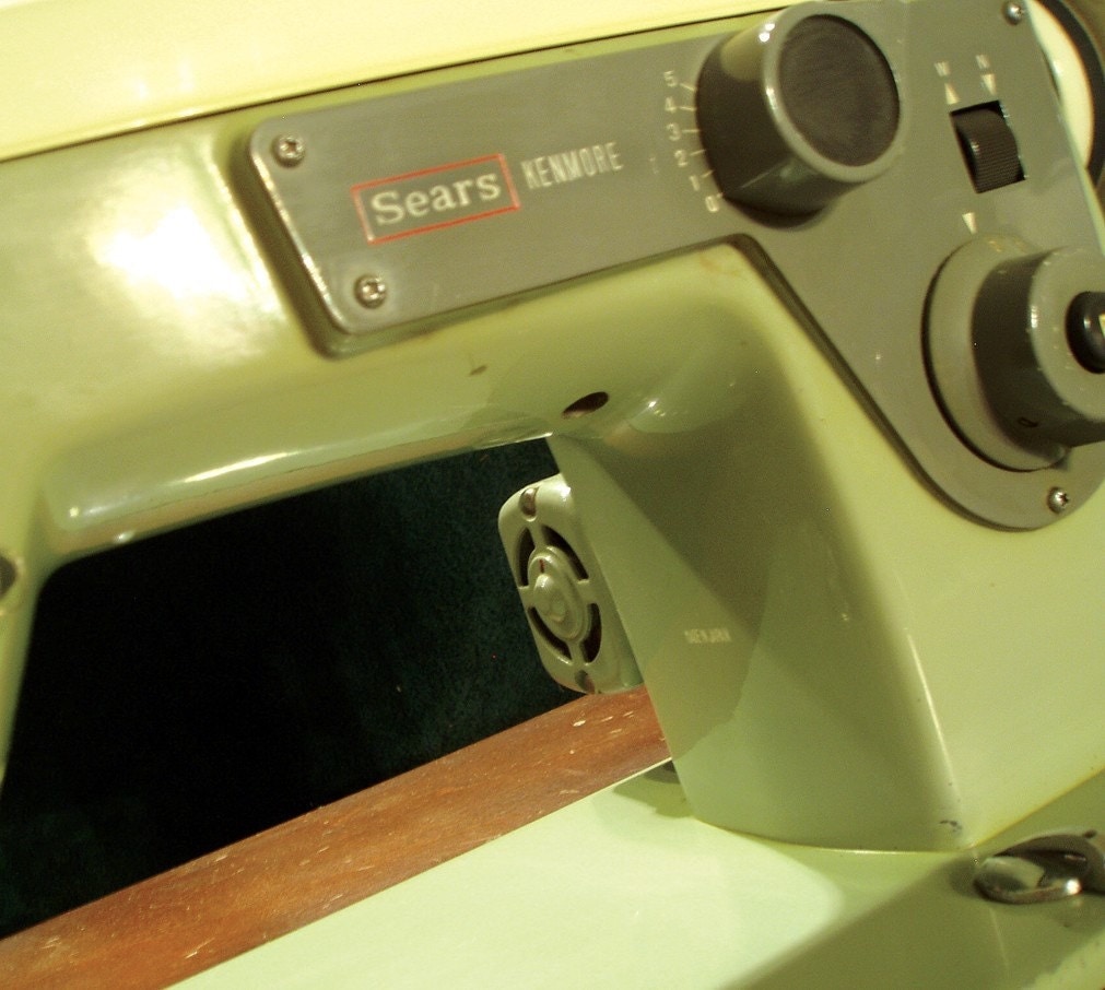 Vintage Sears Kenmore Sewing Machine and Desk 1960's