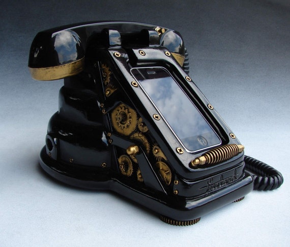 Steampunk iPhone by iRetrofone on Etsy