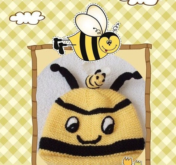 Knitting honey Bee Hat-for photographers photo prop for