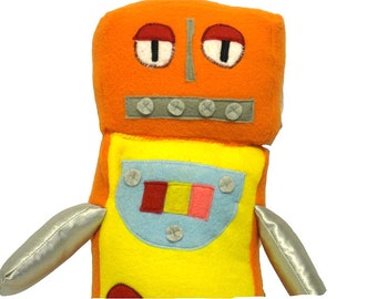 Items similar to Felt Stuffed Robot Plush on Etsy