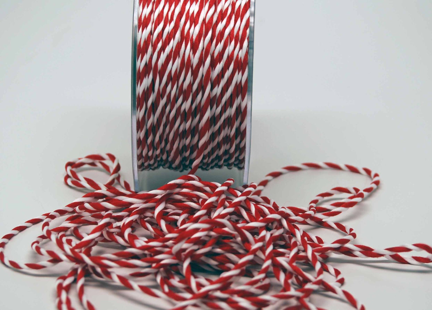 Candy Stripe Twisted Rope Red White 1/16 inch