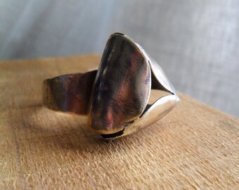 Fold Formed Copper Band Ring Mens or Womens