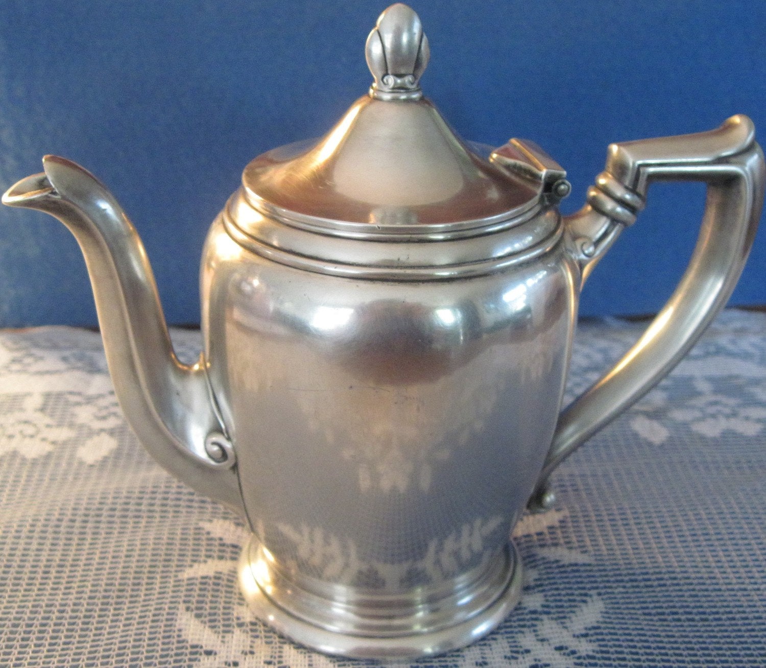 ANTIQUE GORHAM SILVER SOLDERED HINGED COFFEE TEA POT