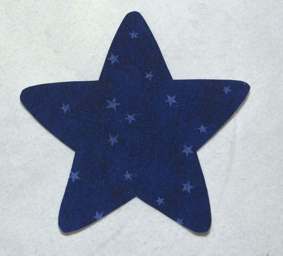 Items similar to Six star appliques- blue star on Etsy