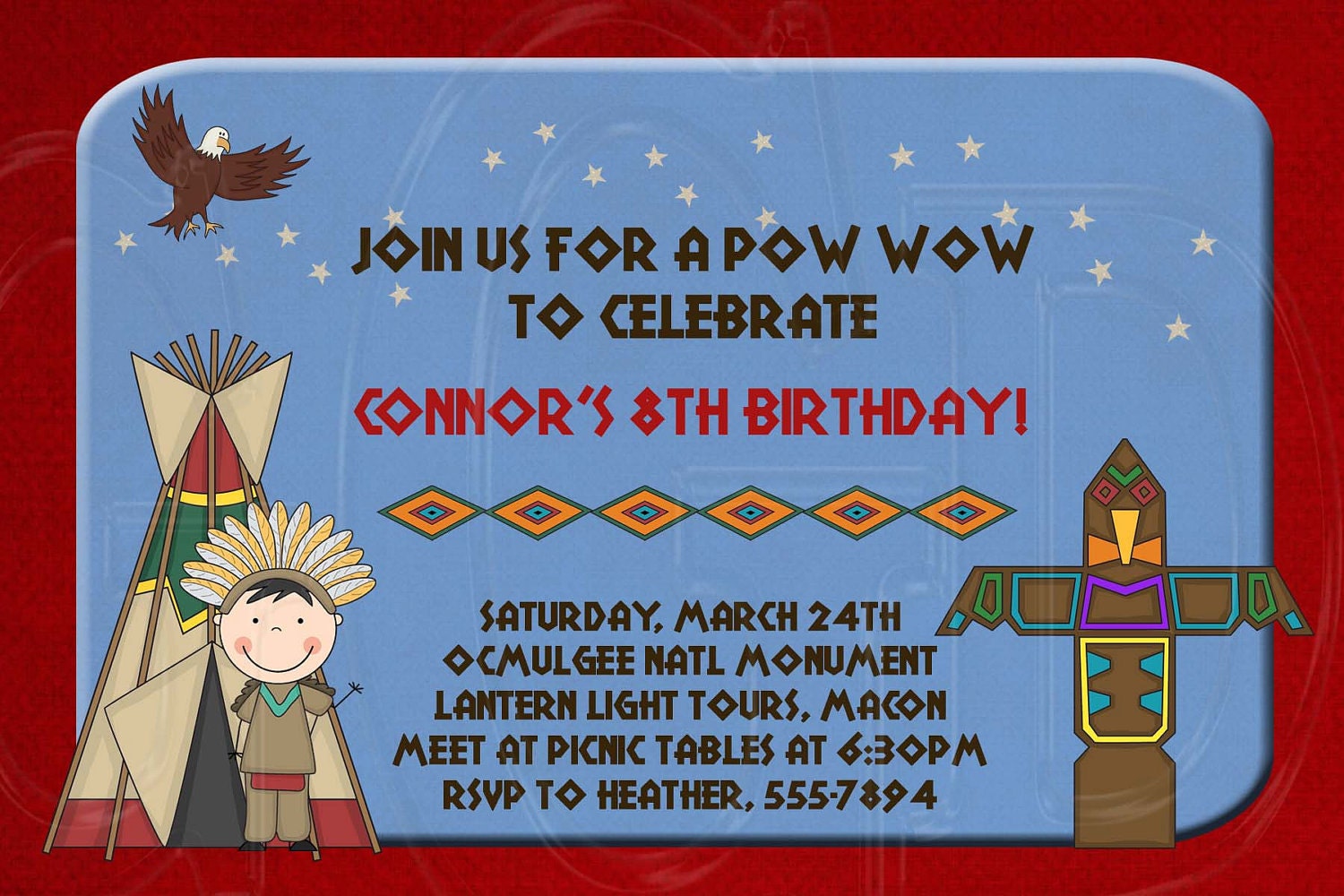 Native American Indian Wedding Invitations