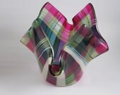 Items similar to Large Candle Holder/Planter/Fused Glass Art CH10054 on ...