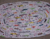 Items similar to Multi Color Recycled Plastic Bag Rug on Etsy