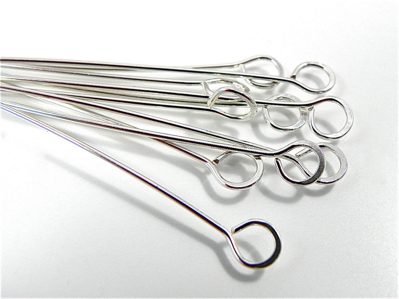 Sterling Silver Eye Pins 20 Gauge 3 inches Sterling Silver